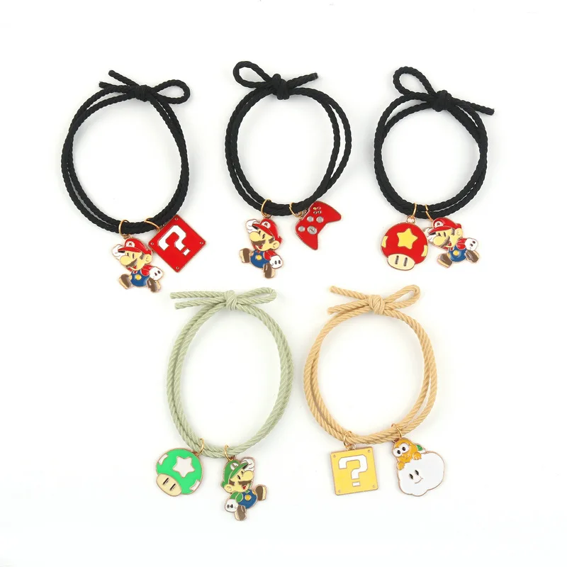 Korean Anime Sanrio Mario Rubber Band Hair Band Women Baby Cute Cartoon ...