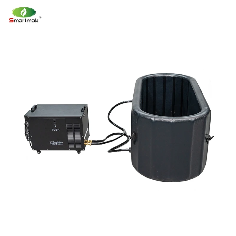 Smartmak Ice barrel ice bath tub inflatable cold plunge folding bath ...