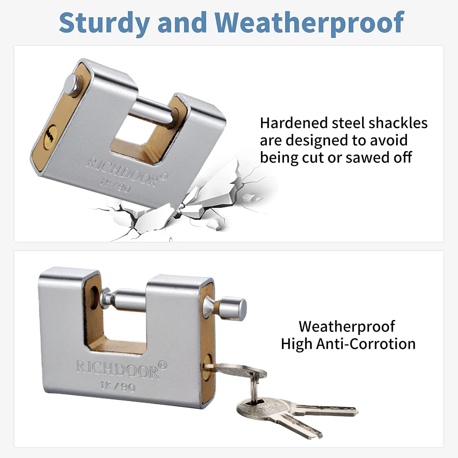 Heavy Duty Padlocks - Armoured Steel Cabinet Lockers