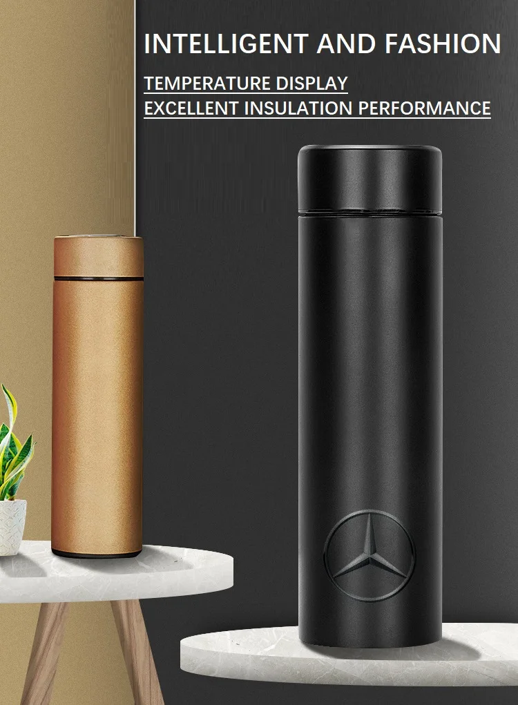 Smart Stainless Steel Water Bottle with Temperature Display 500ml ...