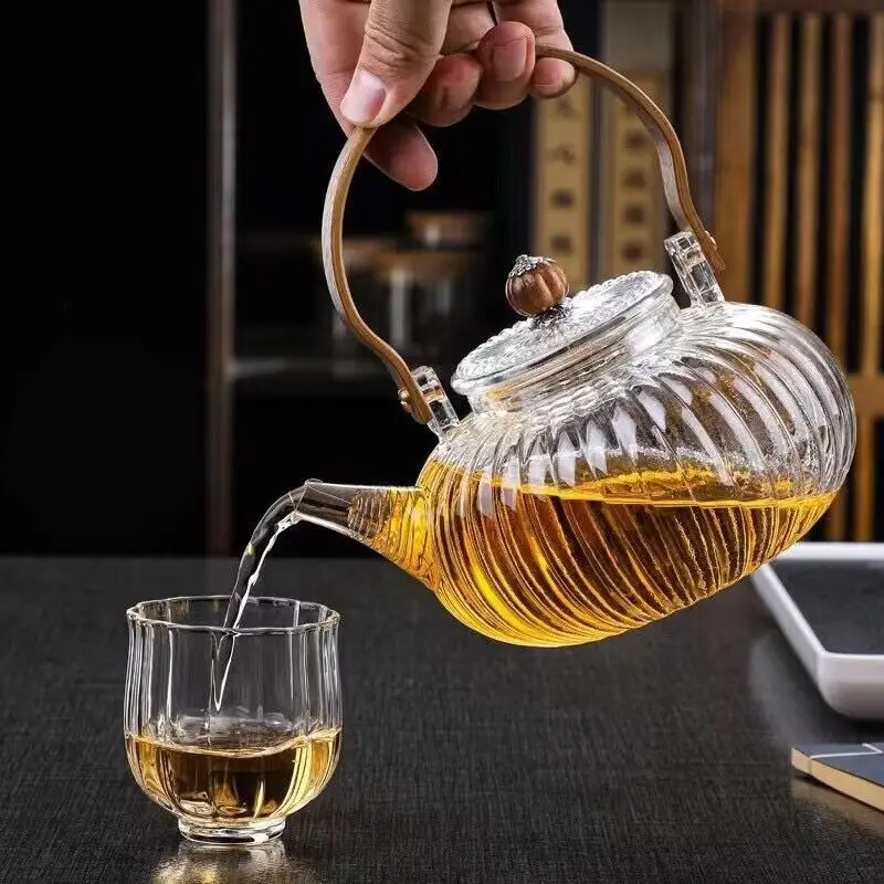 High Quality Heat Resistant Glass Teapot Flower Tea High Borosilicate ...