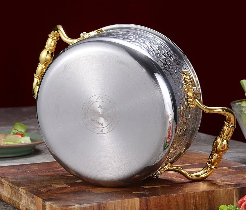 In Stock Cookware Hammer Grain Stock Pot 304 Small Home Restaurant Hot ...
