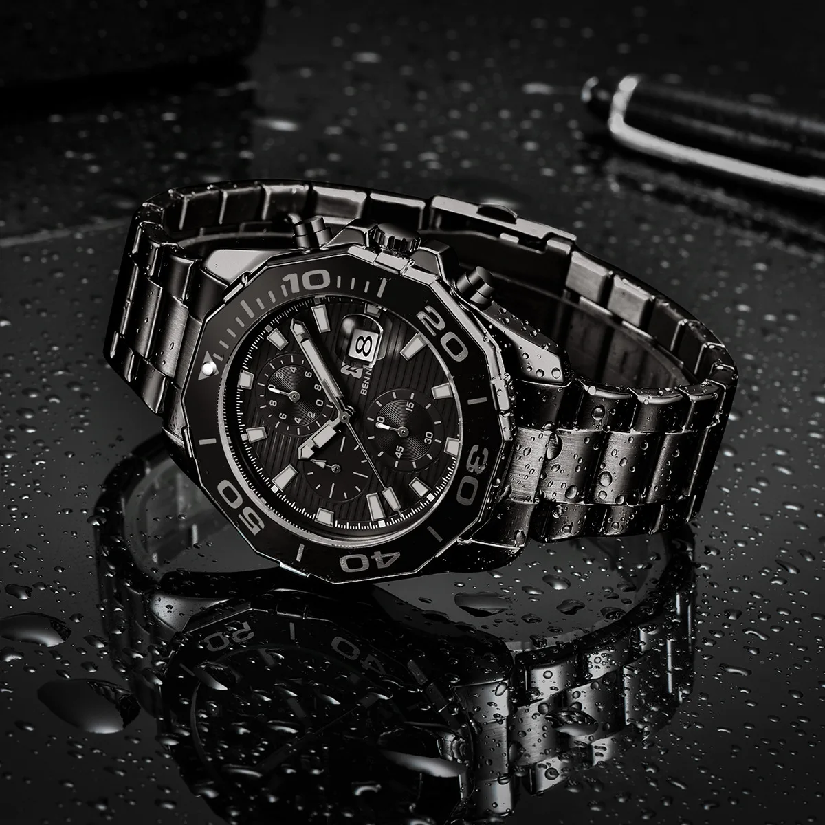Stainless Steel Luxury Fitron Watch for Men - Waterproof Japanese ...