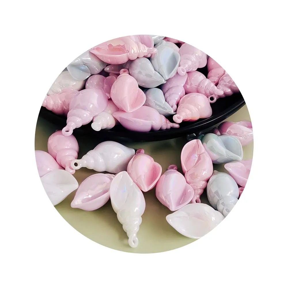 Bulk 100pcs AB Color Seashell Ocean Animal Charms for Jewelry Making