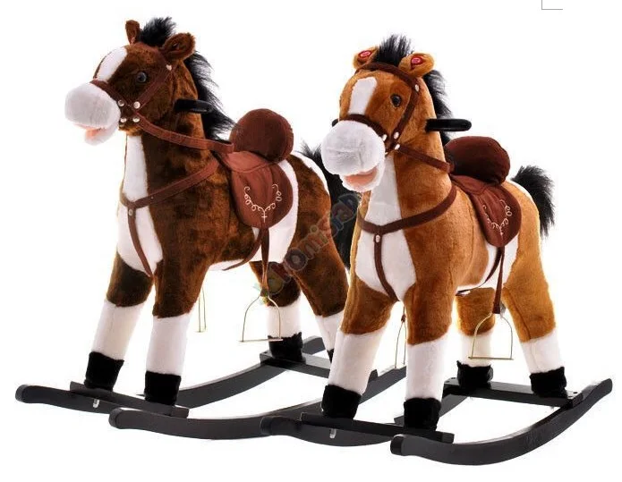 Life Size 45'' Soft Stuffed Simulation Animal Plush Standing Horse Toy ...