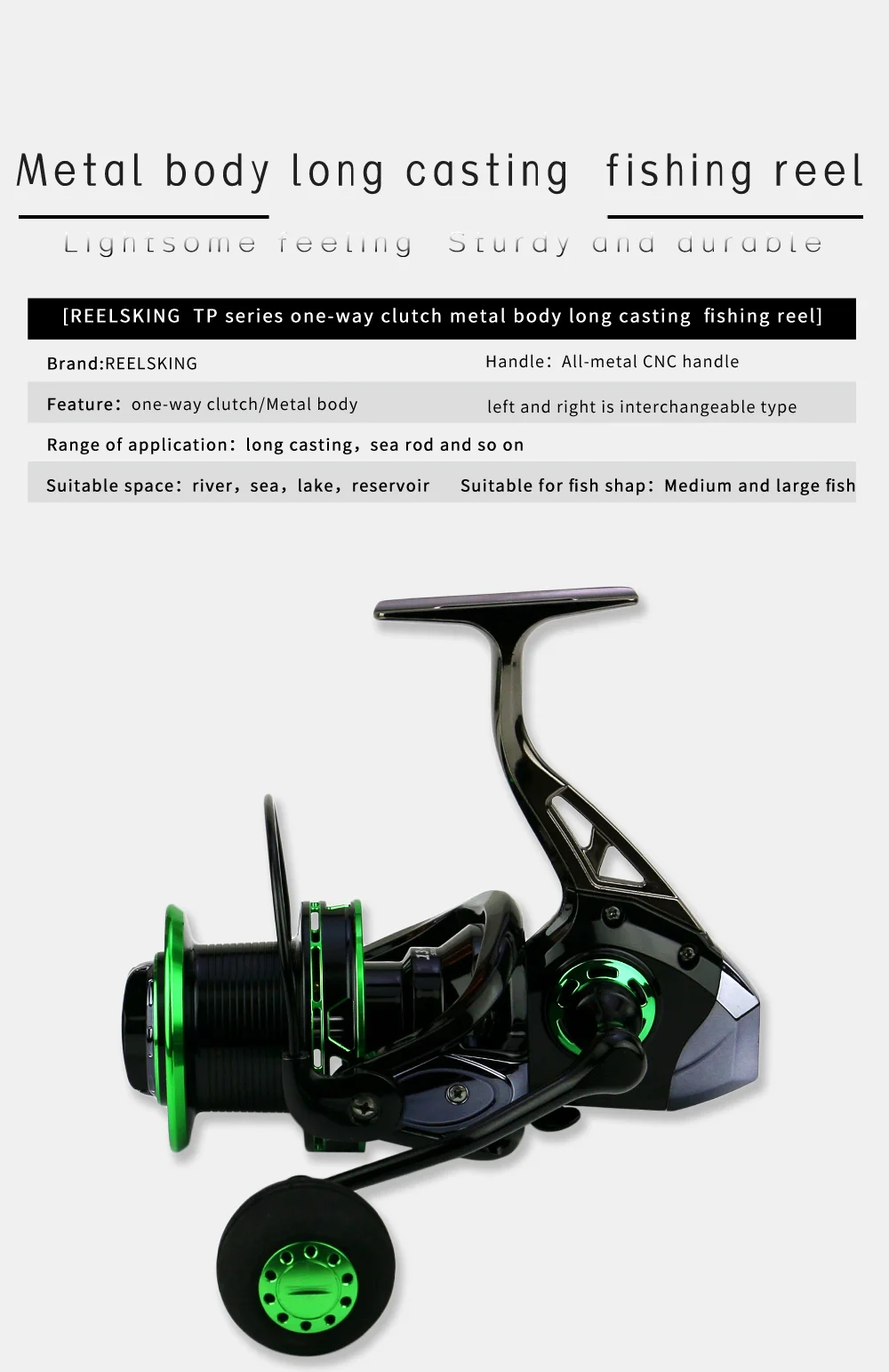 Newrgy Fishing Reel Spinning All Metal Fishing Reel 8000 Fishing Feeder ...