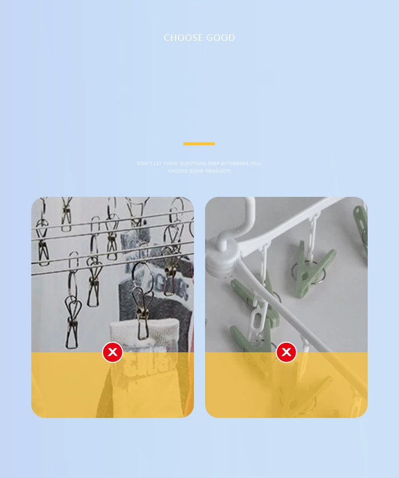 Multifunctional 30-clip Stainless Steel Sock And Underwear Hanger Rack ...