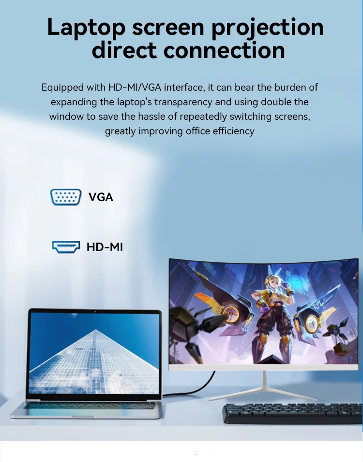 32 Inch Curved 2k 165hz Gaming Pc Monitor Curved Widescreen Monitor ...