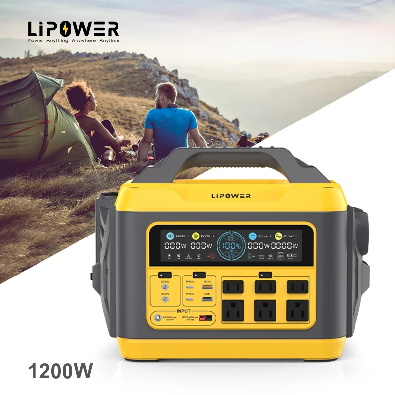 Lipower 1200w 2200w Portable Lifepo4 Battery Generators Solar Portable ...