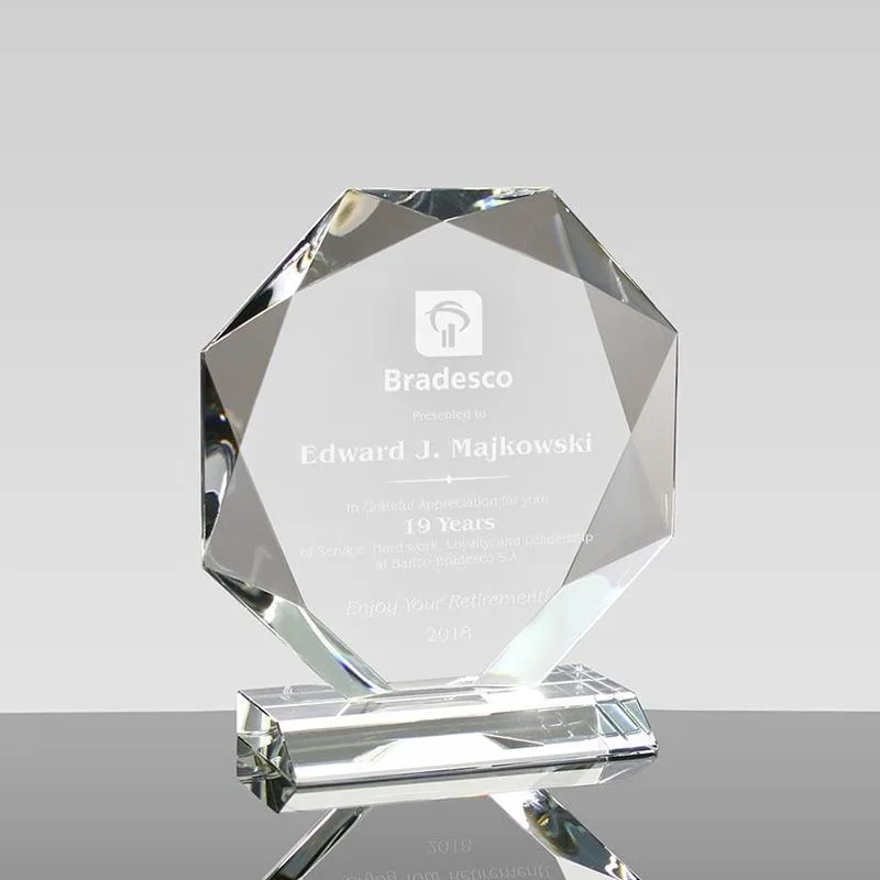 Cheap Octagonal Blank Glass Award Company Souvenir Gifts Glass Plaque ...