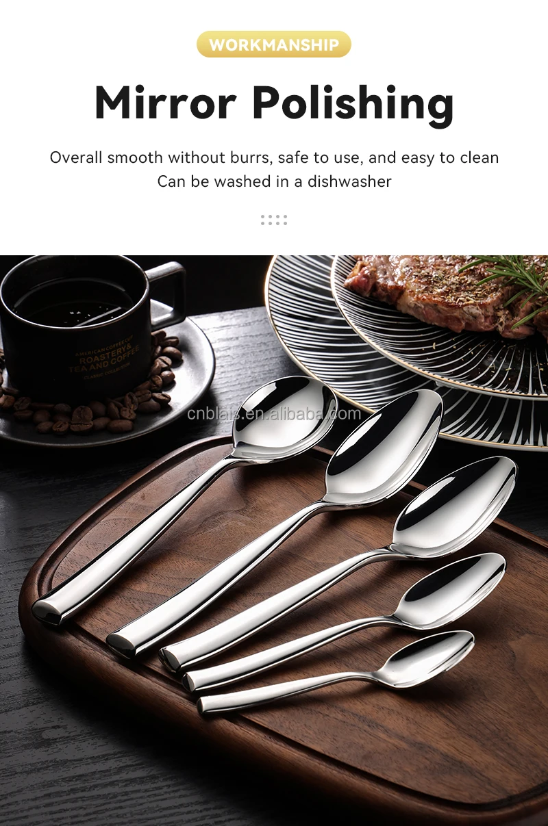 High Quality Heavy 18/10 Stainless Steel Flatware Cutlery Set Modern ...