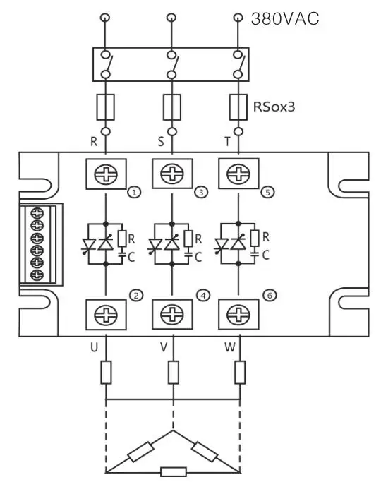0-10VDC Input SSR 3 Phase Solid State Relay 240VAC 60A