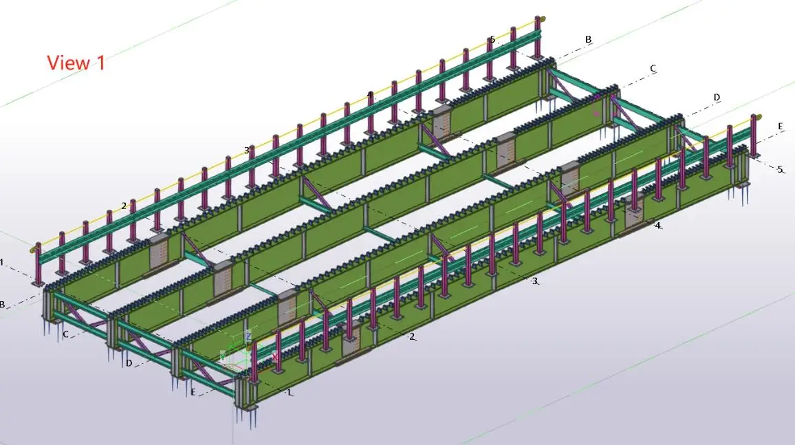 Lightweight Steel Frame Pedestrian Bridges for Urban Greenways