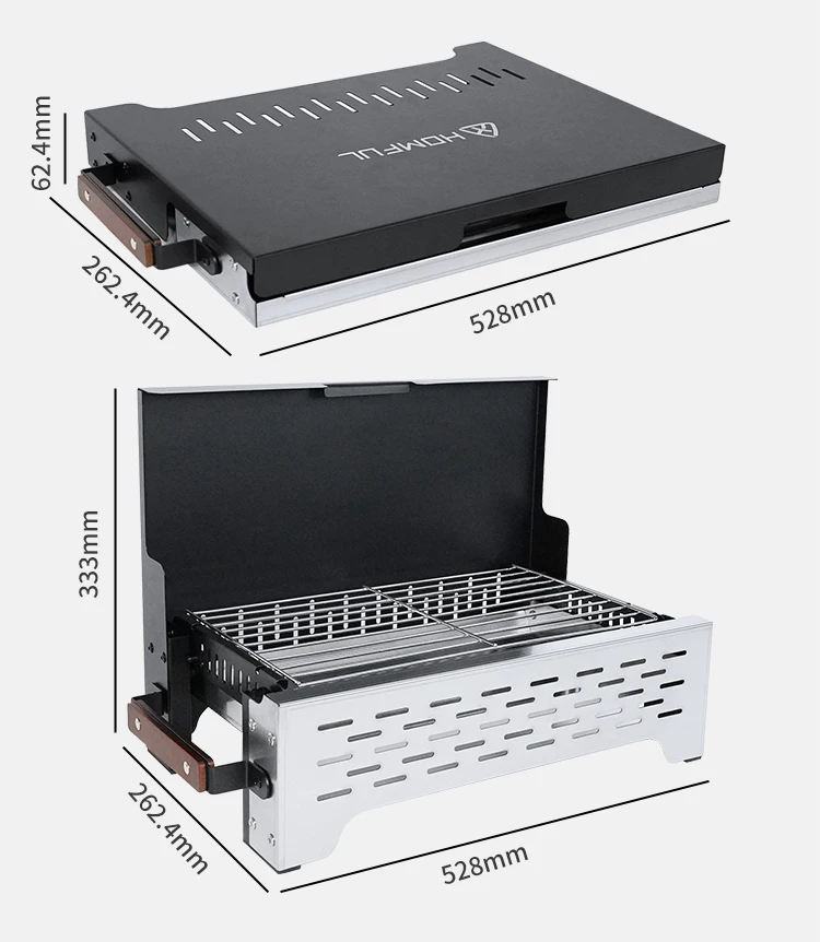 HOMFUL Custom Wholesale Outdoor Barbecue Grill Portable Lightweight ...
