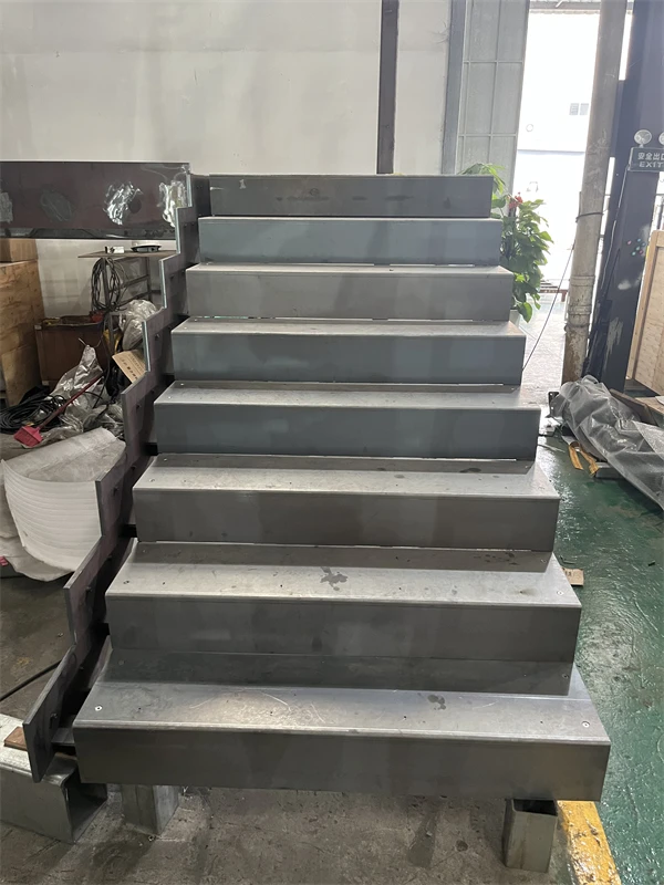 Double Stringers Basement Stairs U Shape Staircases With Timber ...