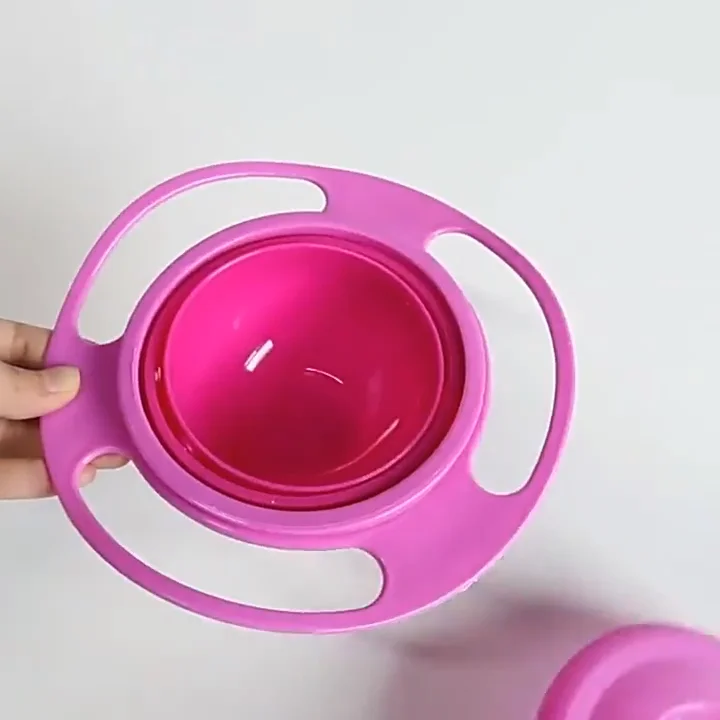 Practical And Cute Design Baby Universal Gyro Bowl 360 Degrees Rotate ...