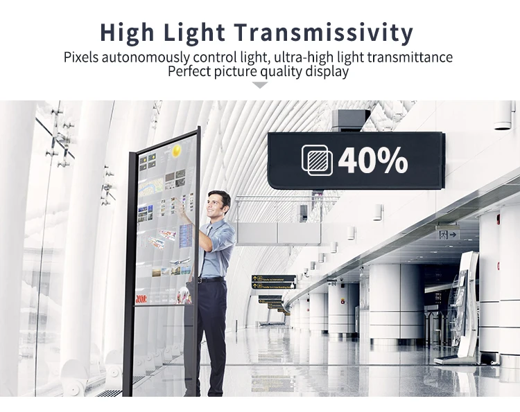 Transparent Oled Display HD Touch Screen AI Digital Human Introduction ...
