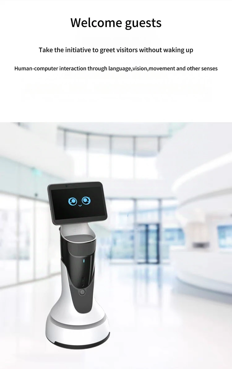 Exhibition Hall Welcome Robot Reception Service Intelligent Voice Robot ...