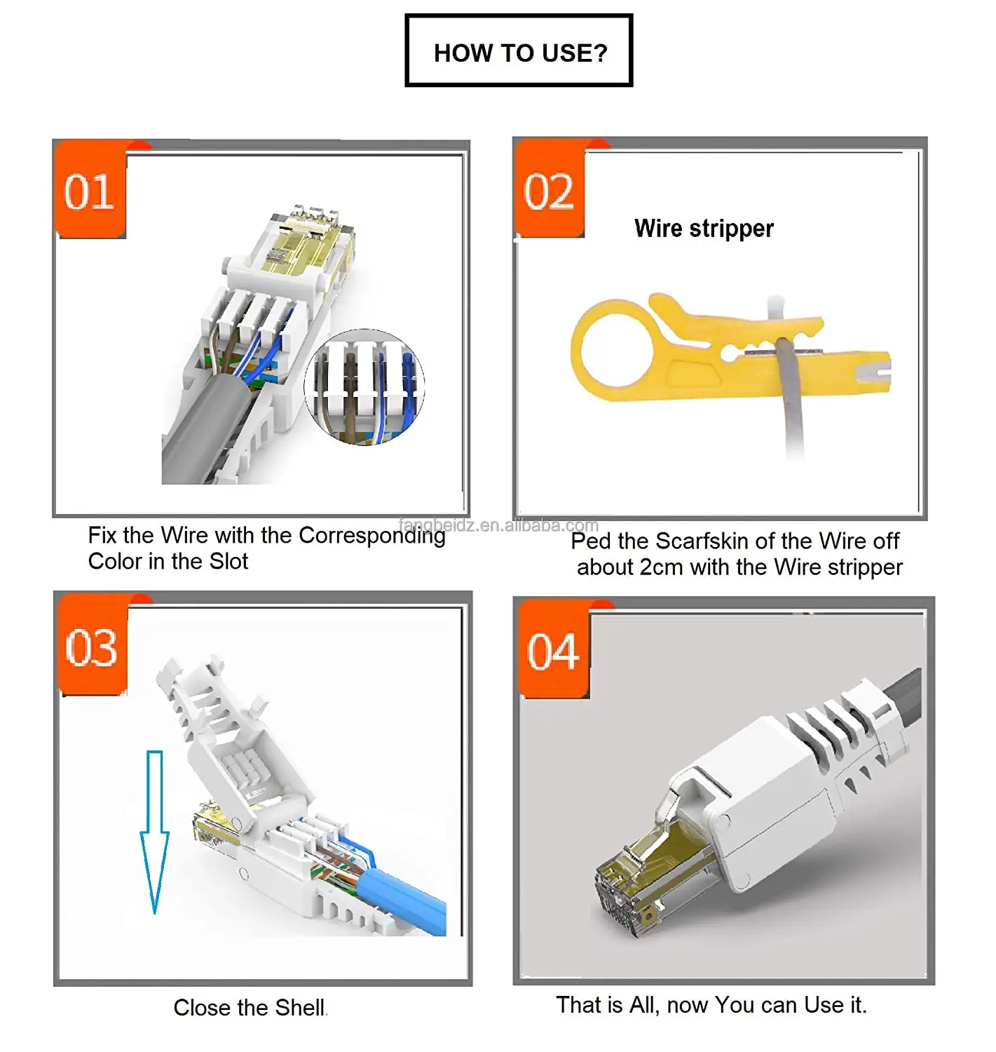 Rj45 Unshielded Network Cable Connector Ethernet Cable Plug Cat5e ...