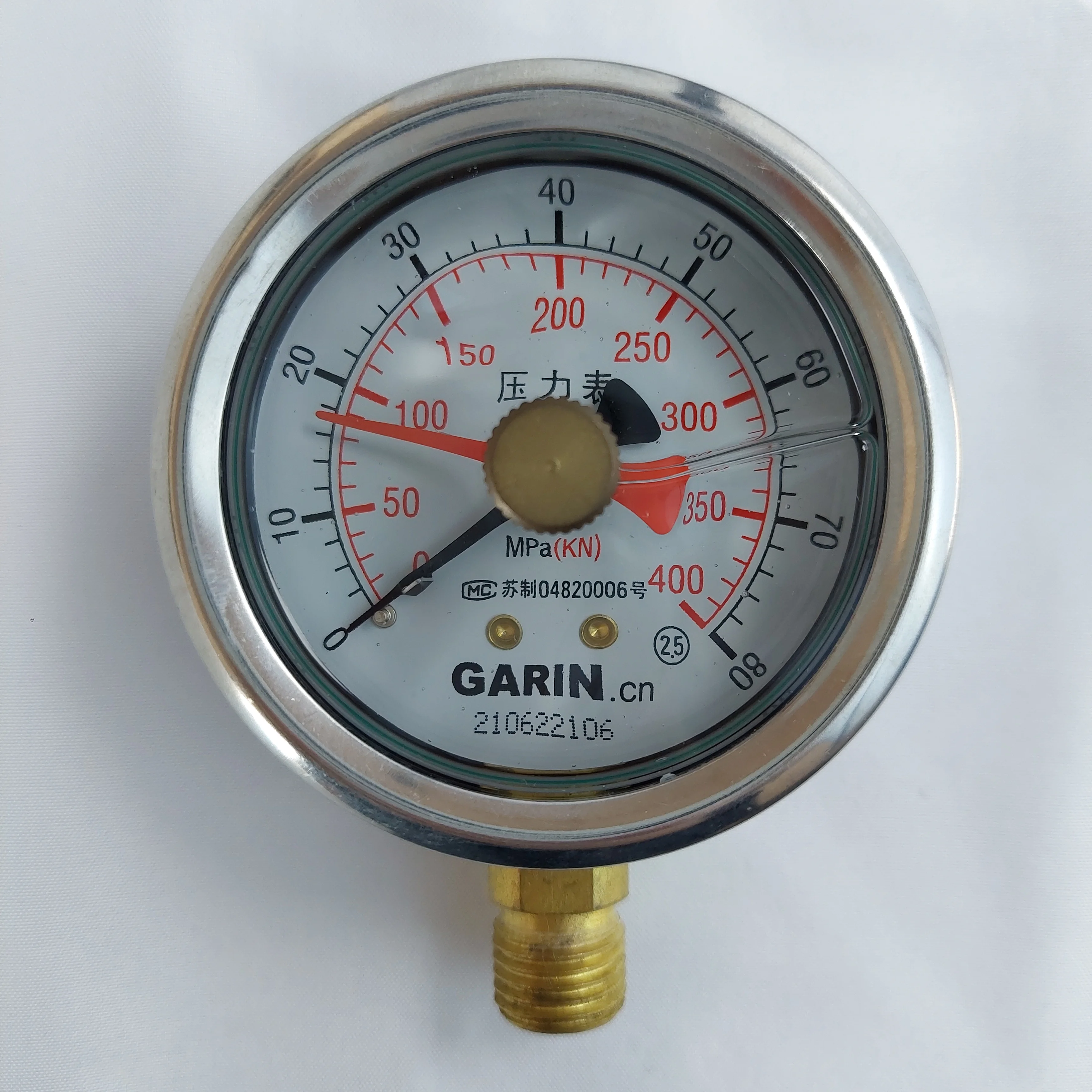 16bar Axial Mount Liquid Filled Pressure Gauge - Buy Stainless Steel Bourdon Tube Pressure Gauge ...