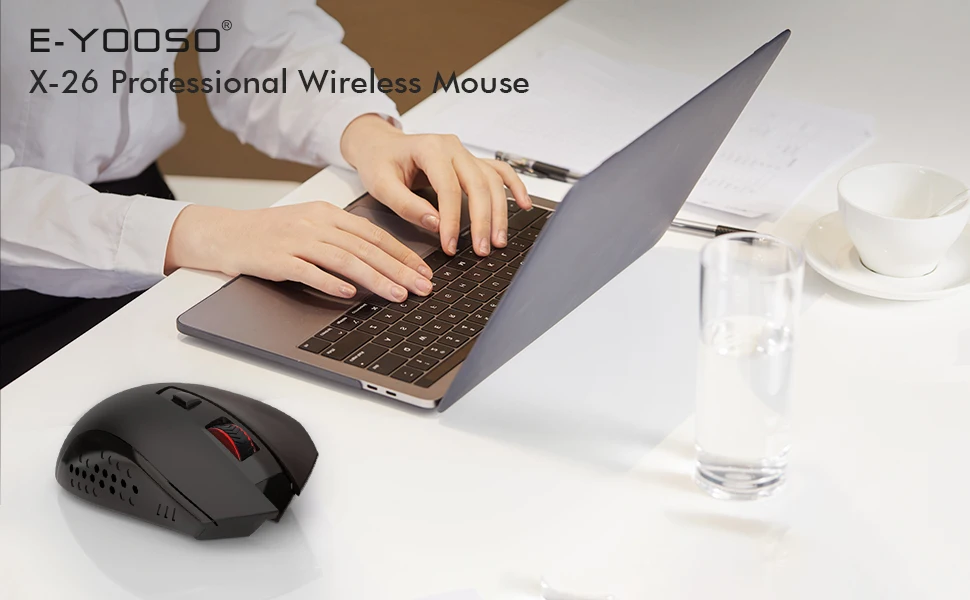Professional Ergonomics Design Wireless Mouse Optical 4800DPI USB ...