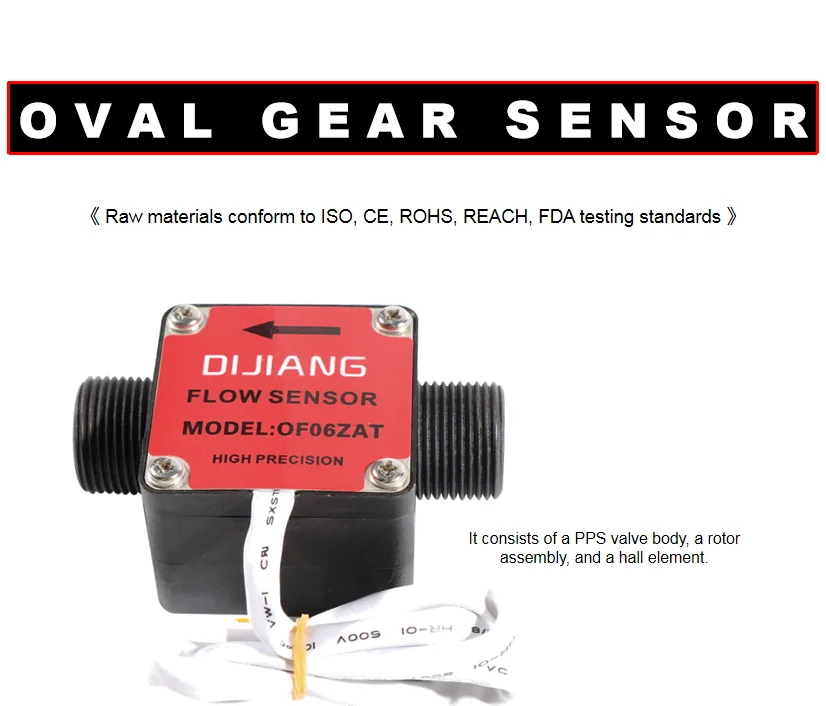 Sea Diesel Fuel Oil Flow Sensor Gear Flow Meter For Oil Tank Fuel Tank ...