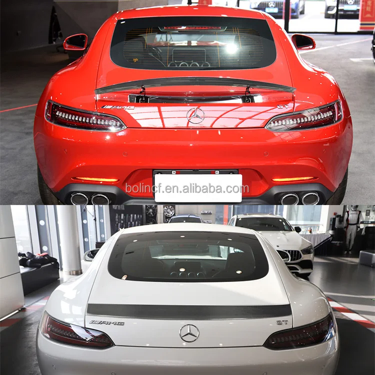 Ducktail Style Carbon Fiber Rear Spoilers for Mercedes AMG GT