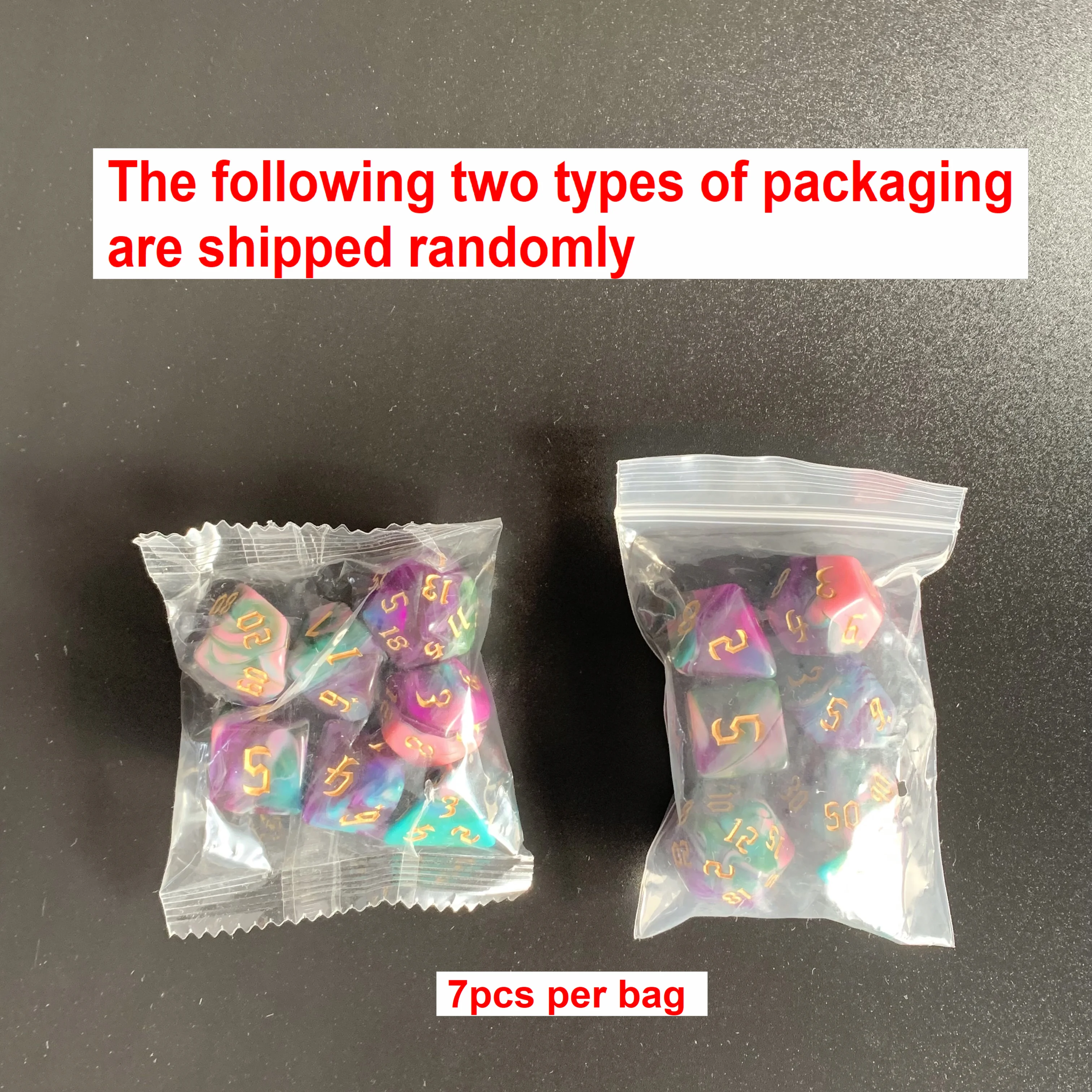 RTS Loong Series Acrylic Bulk Dice 7pcs Per Set Dice Gaming Polyhedral ...