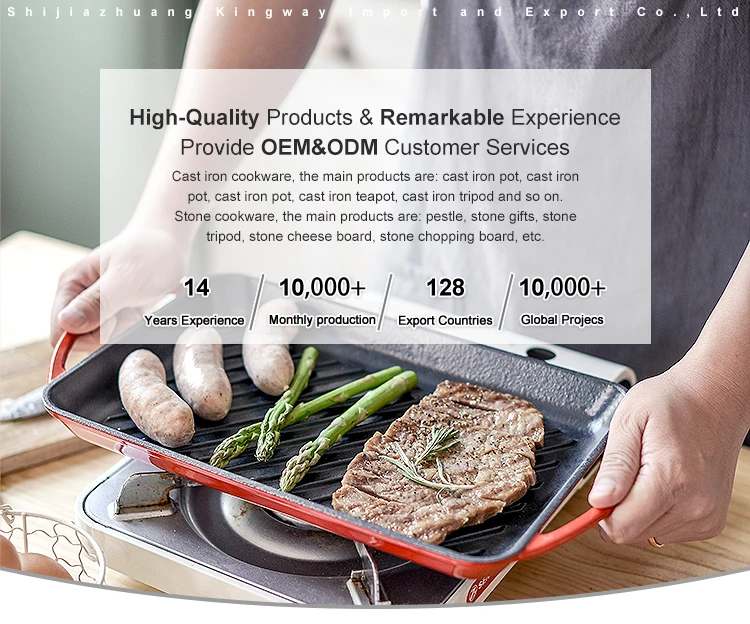 Custom Cooking Kitchen Ware Cast Iron Baking Griddle Pan Nonstick ...