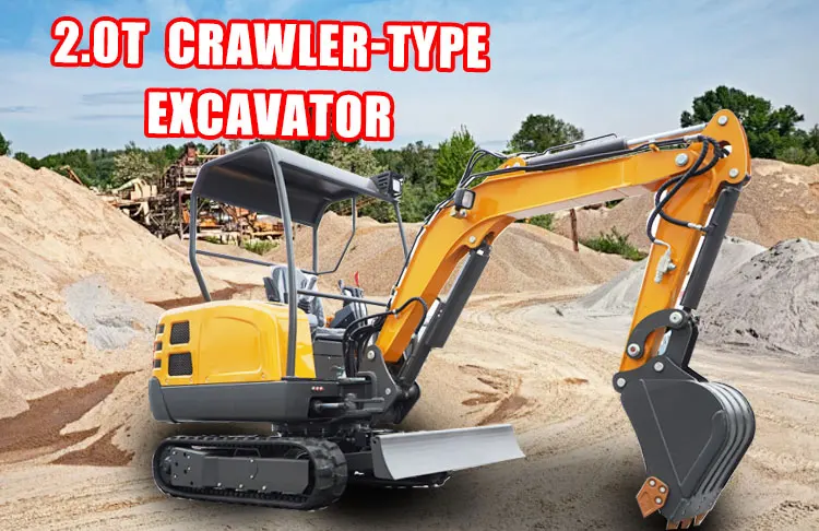 Langtu Mini Excavator Chassis Scale 2.0 Ton Operating Weight With ...
