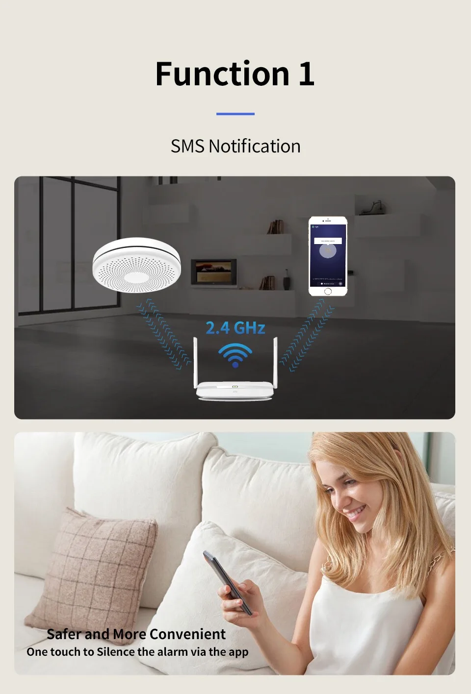 Ultra Slim Home Security - Tuya Alarm System with CO & Smoke Detection