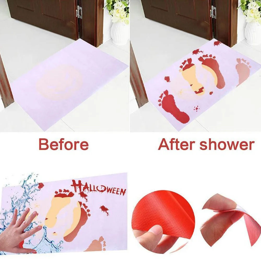 Color-changing Bath Mat Halloween Bloody Bathroom Mat Halloween ...