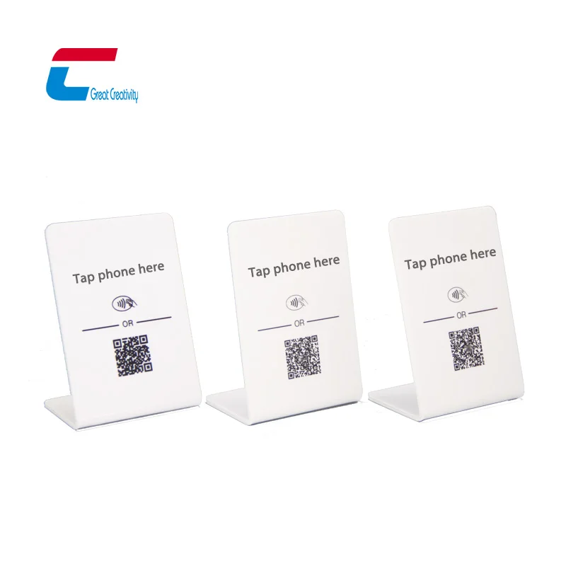 Social Media Networking Acrylic Folded Custom Nfc Display Stands Hub ...