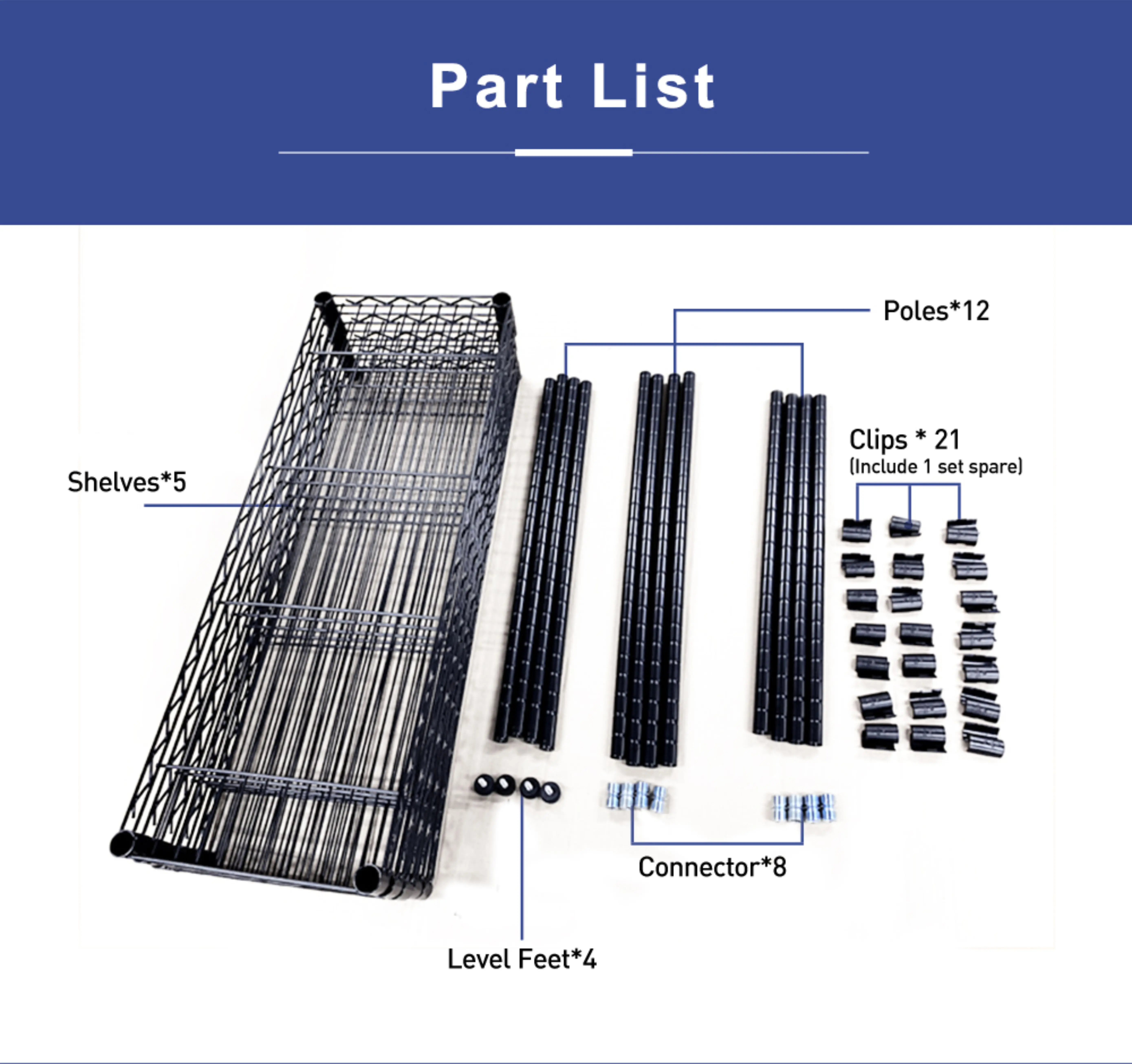 3 Tier Wire Shelving - Heavy Duty Metal Shelf Solutions