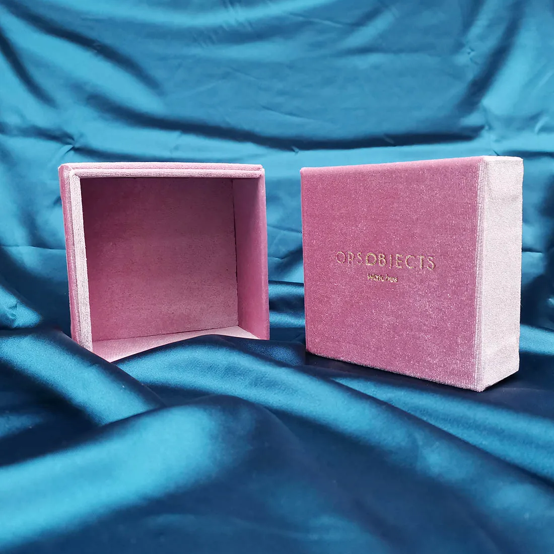 High Quality Square Pink Velvet Gift Boxes For Jewelry - Buy Velvet ...