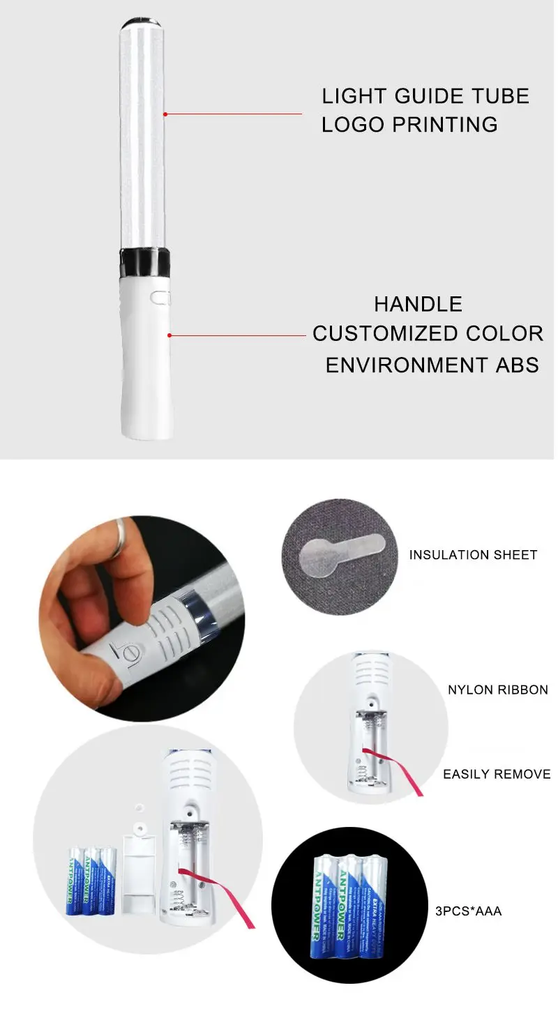 Custom Led Acrylic Light Stick With Remote Control For Parties ...