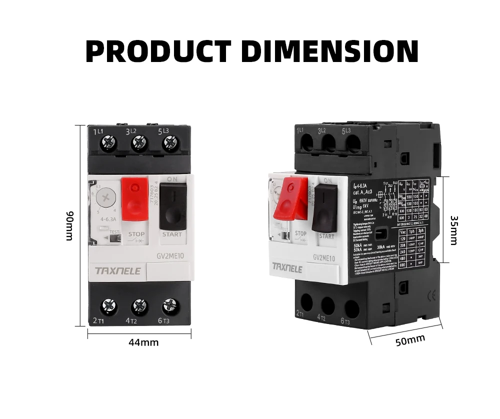 Motor Starter Gv2me Series Motor Protector Circuit Breaker Thermal Magnetic Type Mpcb,3 Phase ...
