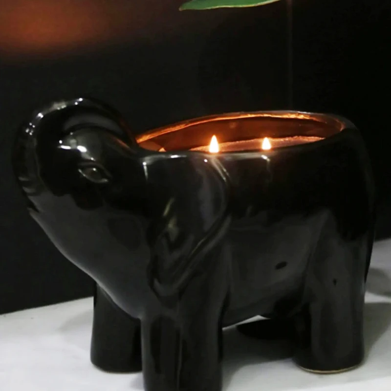 Custom Handmade Electroplated Ceramic Animal Vessel