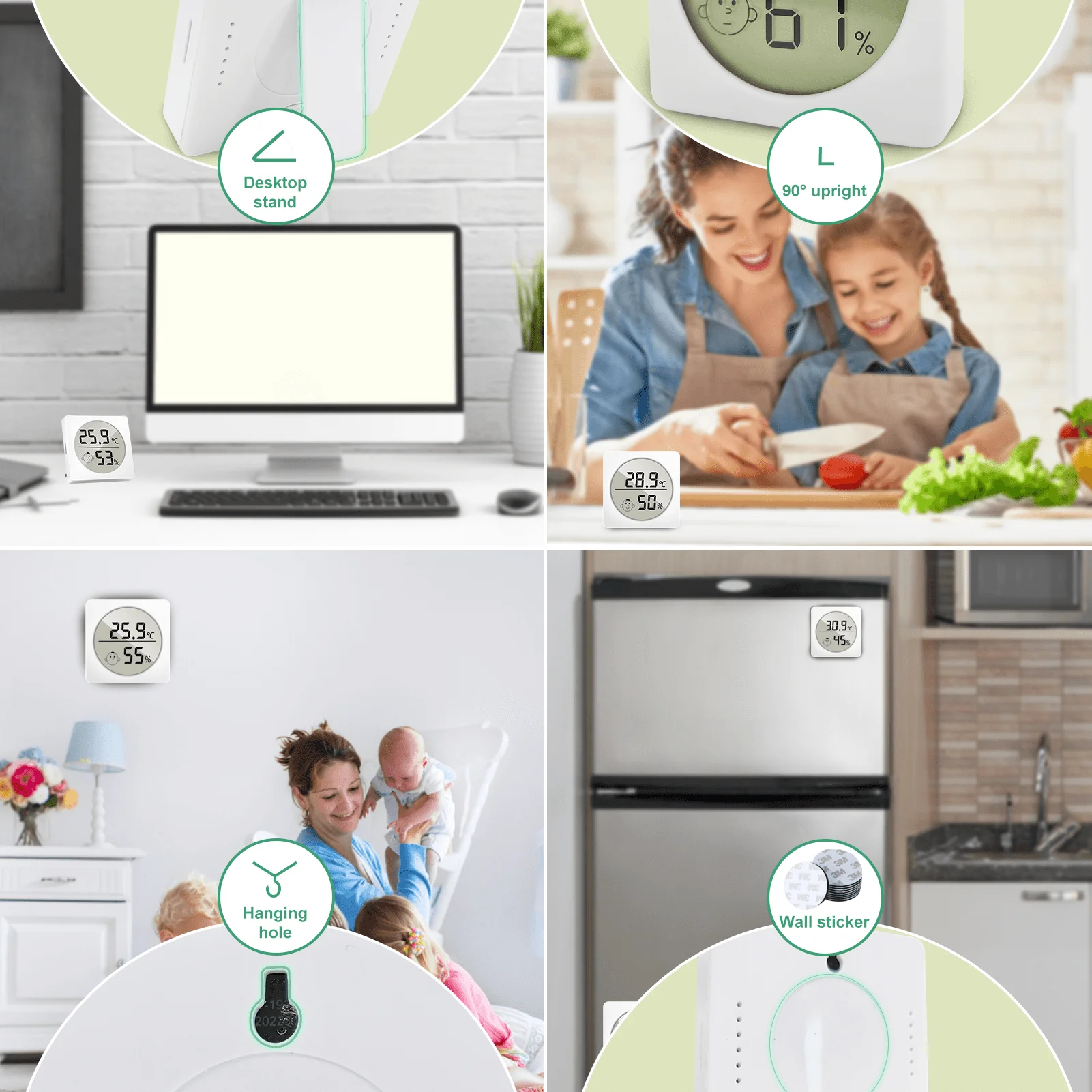 Smiley Mini LCD Digital Thermometer Hygrometer for Indoor