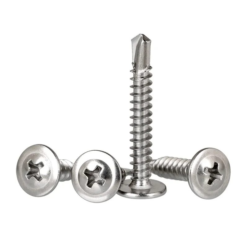 SS304 410 Modified Truss Wafer Phillips hex Head Tek Roofing Self Drilling Screws for Sheet Meta ...