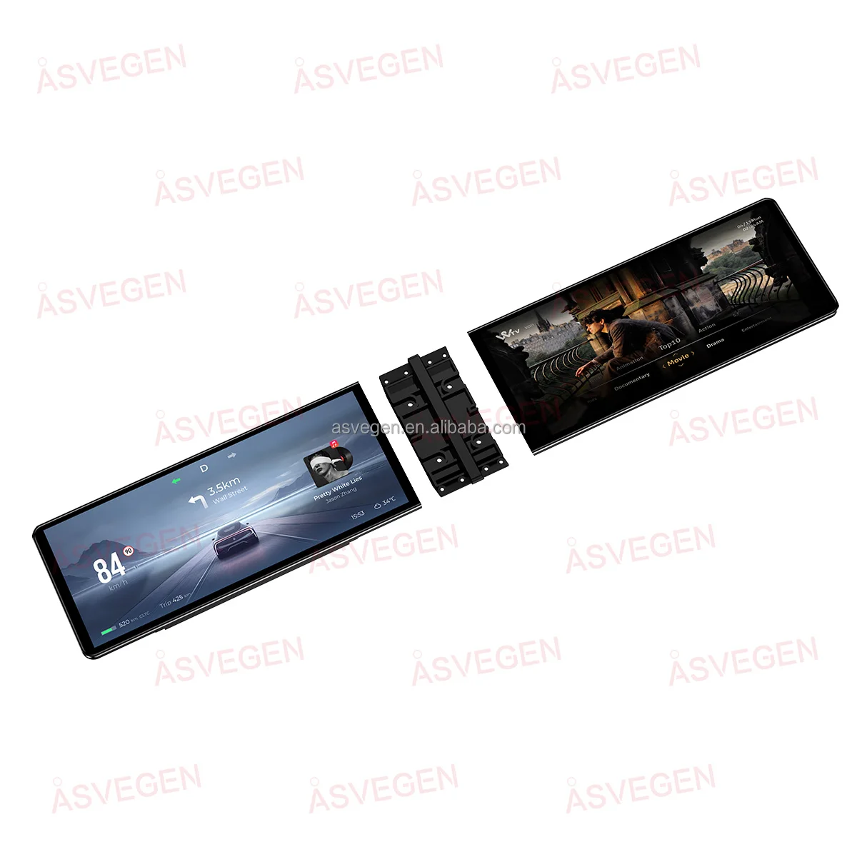 Android 12.3 Inch Dual Screen 2.5K HD Car Stereo for Universal Car ...