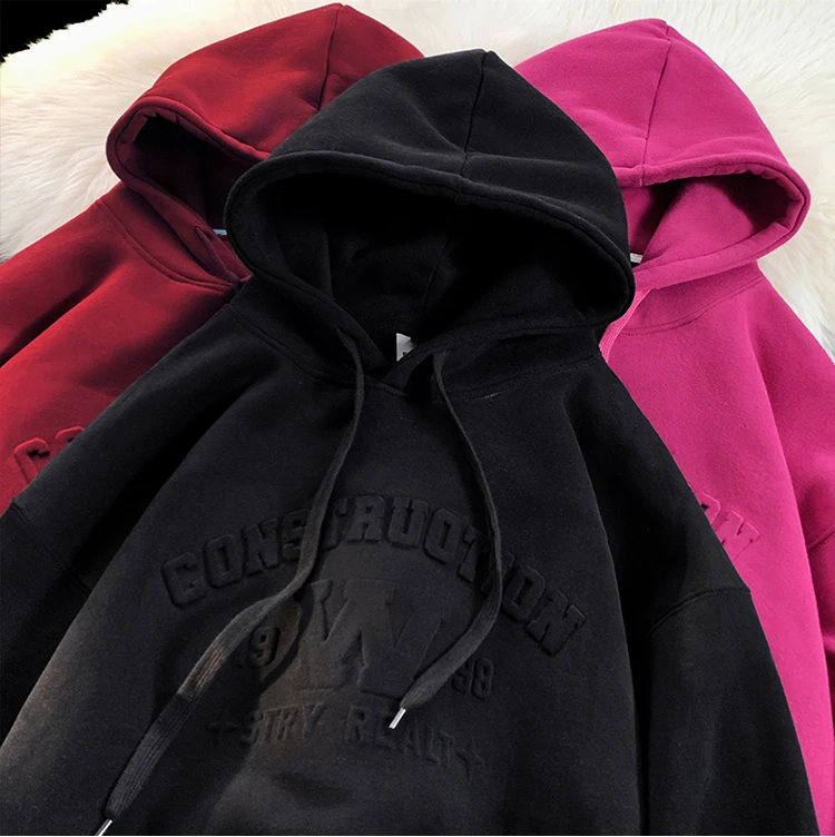 Custom OEM 3D Printing Embossed Hoodie - Premium Men's Sweatshirt