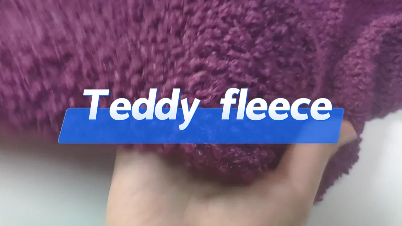 Wholesale New Style 100 Polyester Teddy Fleece Fabric Free Sample Super ...
