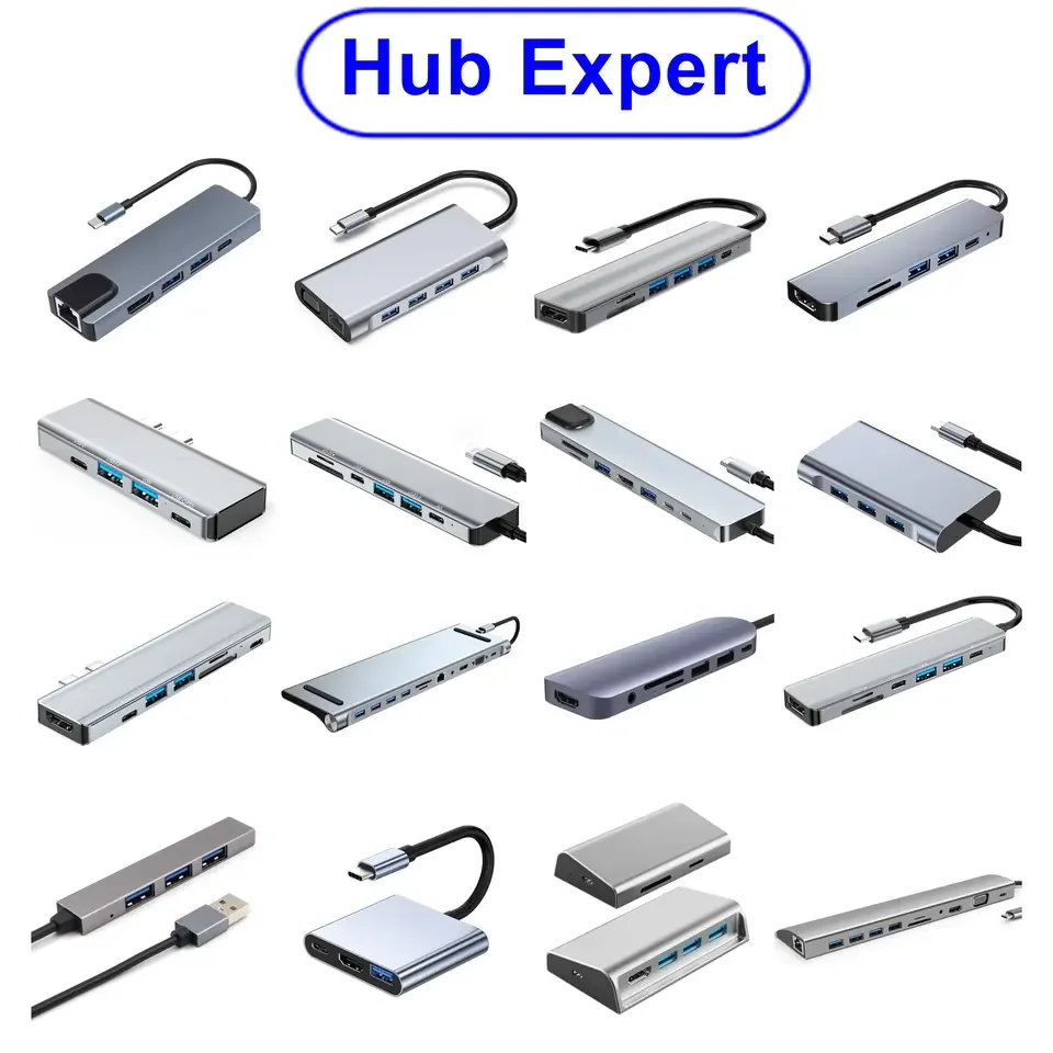 Jks Hot Hub 6 Ports Usb3.0 Sd/tf Type C Usb Hub Aluminum Type C Docking ...