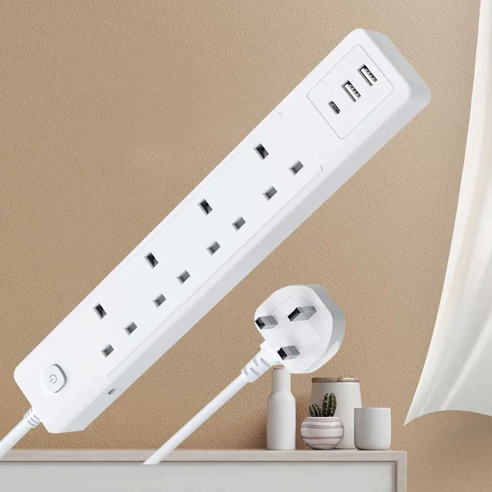 Oswell Desk Pd30w Uk Socket Fire-retardant Power Outlet 6.6 Ft ...