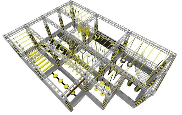 Indoor Kids Ninja Warrior Obstacle Course Inflatable Soft Play Area ...