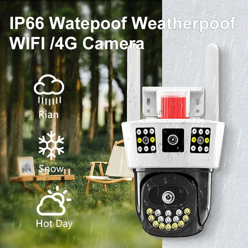 V380 Waterproof IP66 4G / WIFI Camera Dual Lens 4MP Wireless Wifi ...