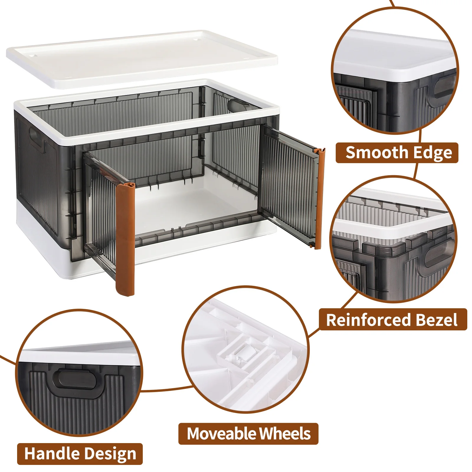 HAIXIN Plastic Folding Storage Boxes - Save Space Efficiently