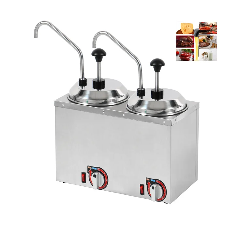 2.5L*2 Double Tank Chocolate Cheese Jams Warmer Dispenser Machine ...
