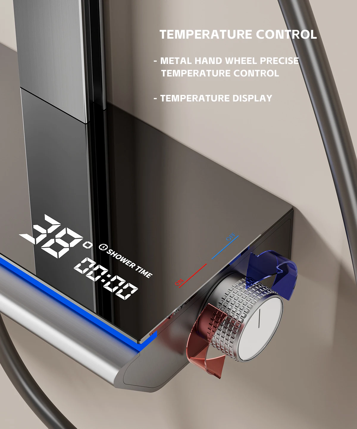 Bathroom Accessories Luxury Set Shower Smart Gun Grey Rainfall Shower ...